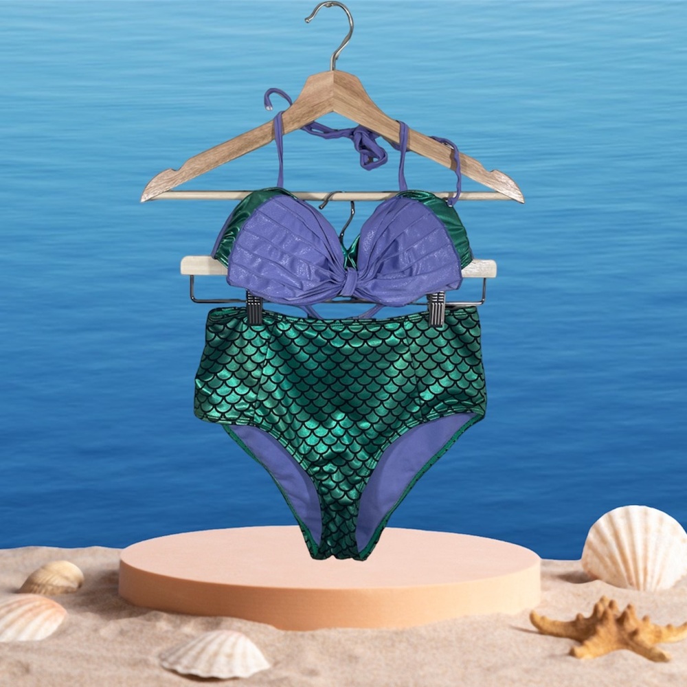 Princess Ariel Mermaid Sea Shell Cosplay Bikini Size S - Gem